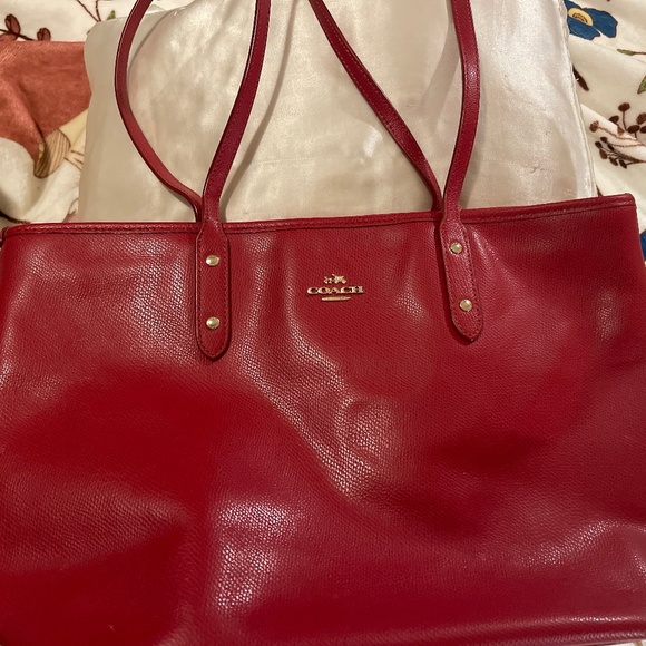 Coach | Bags | Coach Red Tote Purse | Poshmark
